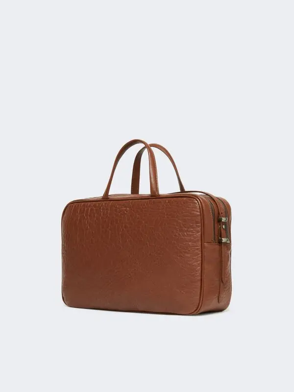 Max Mara Large Nappa Leather Boston Bag