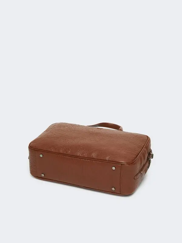 Max Mara Large Nappa Leather Boston Bag