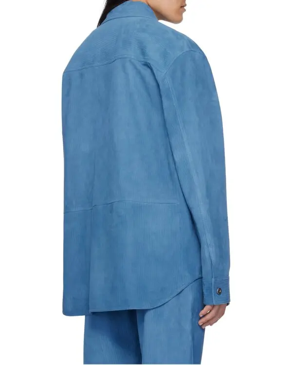 Bottega Veneta Lapel Long-sleeved Leather Jacket