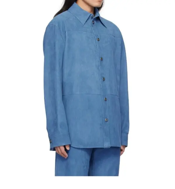 Bottega Veneta Lapel Long-sleeved Leather Jacket
