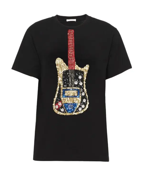 Chloé Embellished Guitar T-shirt