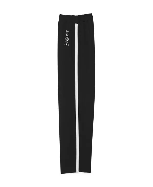 Saint Laurent Logo-embroidered Drawstring Striped Track Pants