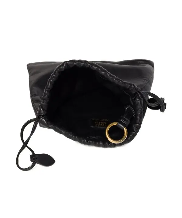 Miu Miu Logo Clutch - Black