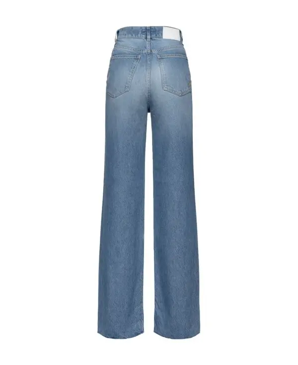 Pinko Logo Patch Straight Leg Jeans