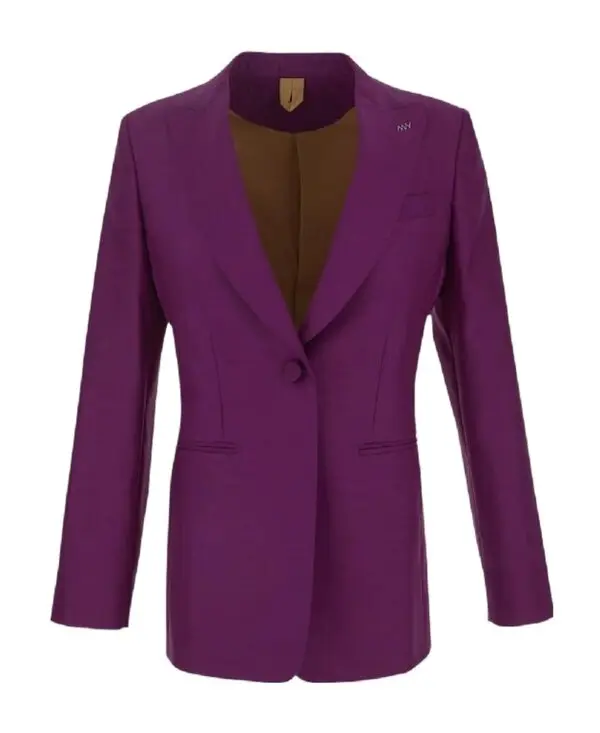 Max Mara Single-breasted Virgin Wool-blend Blazer - Purple