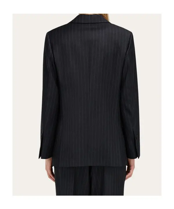 FERRAGAMO Double-breasted Pinstripe Suit Jacket