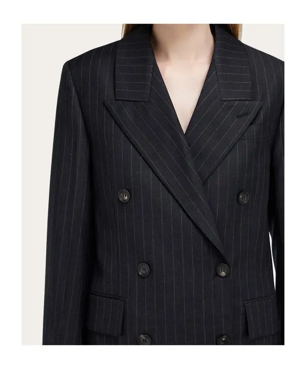 FERRAGAMO Double-breasted Pinstripe Suit Jacket