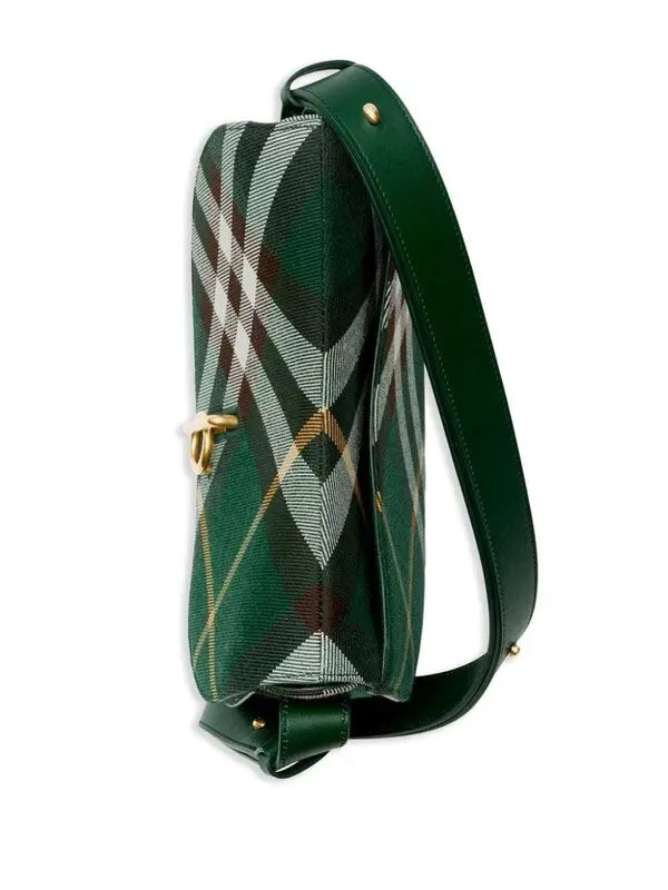 Burberry Medium Rocking Horse Checked Shoulder Bag - Ivy
