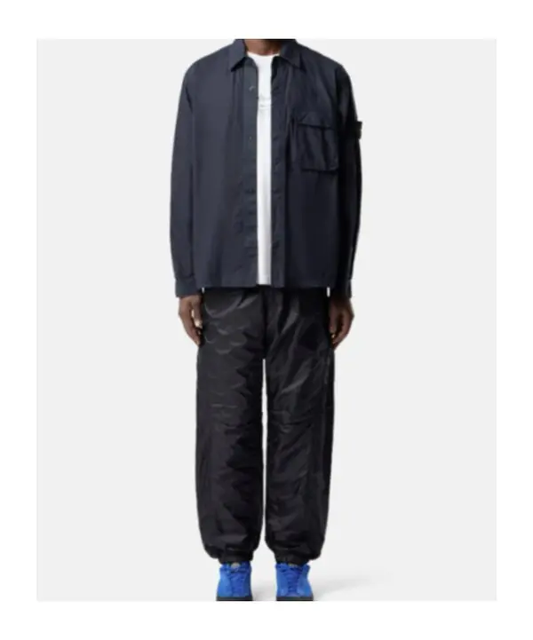 Stone Island Long-sleeve Jacket With Logo Patch - Blue