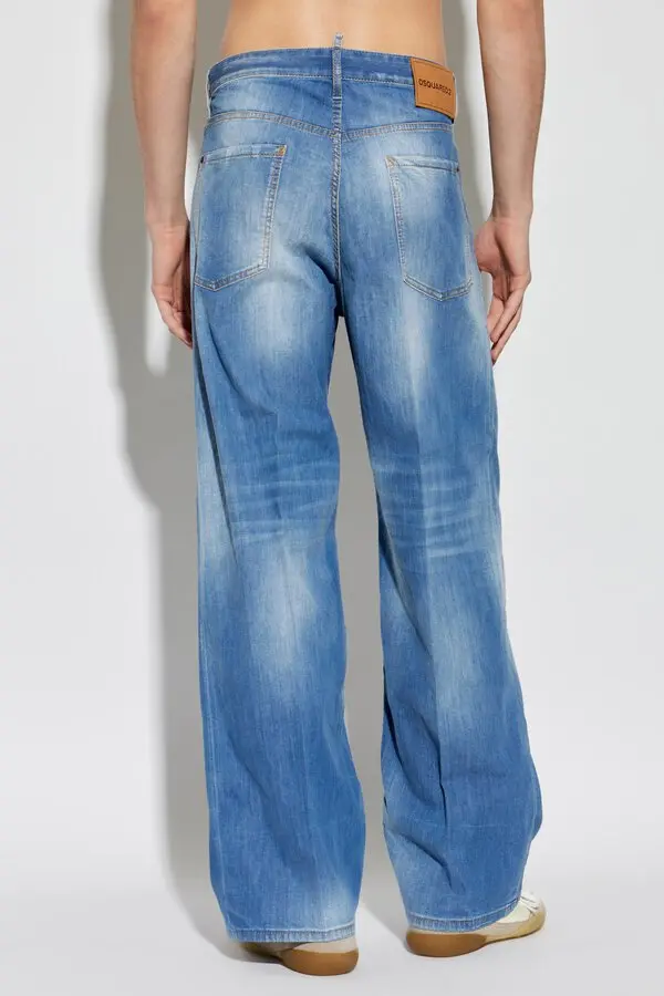 Dsquared2 Baggy Faded Jeans - Blue