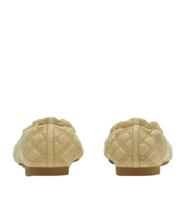 Burberry Quilted Slip-on Ballerina Flats - Clay