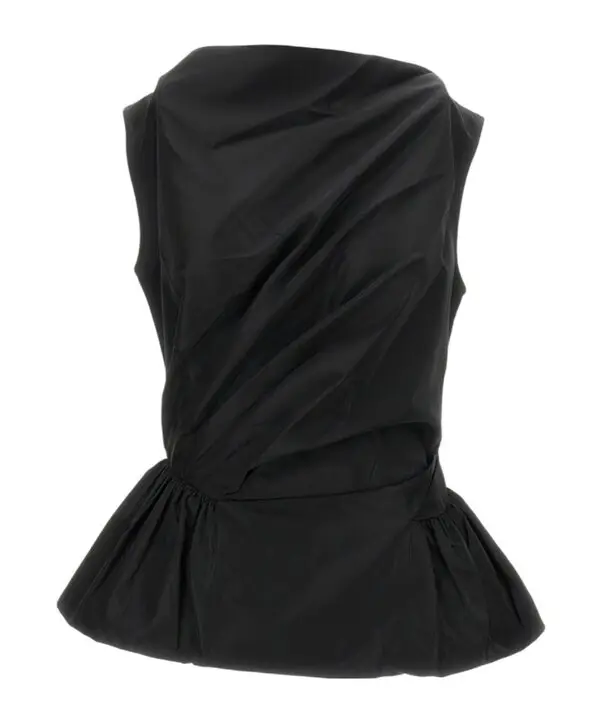 Simone Rocha Draped Bind Peplum Top