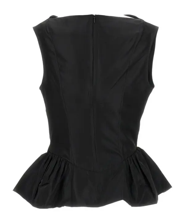 Simone Rocha Draped Bind Peplum Top
