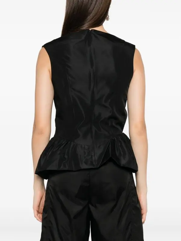Simone Rocha Draped Bind Peplum Top