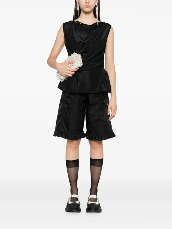 Simone Rocha Draped Bind Peplum Top