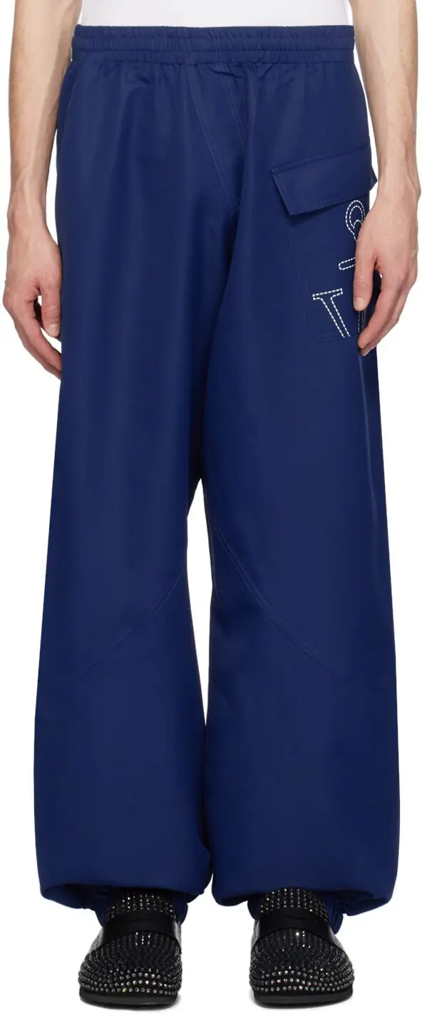 J.W.ANDERSON Jw Anderson Anchor Logo Printed Twisted Joggers