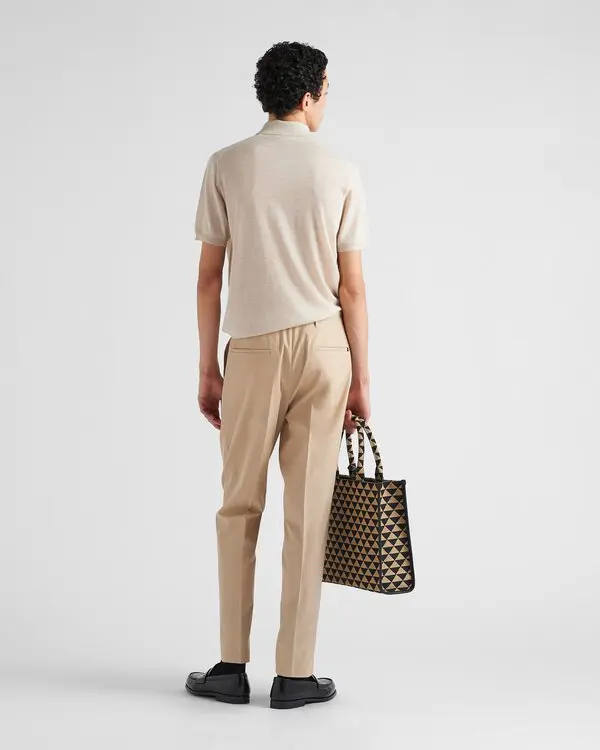 Prada Slim Cotton Tailored Trousers