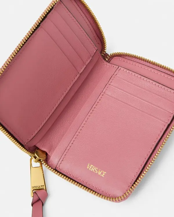 Versace Logo-lettering Zipped Wallet
