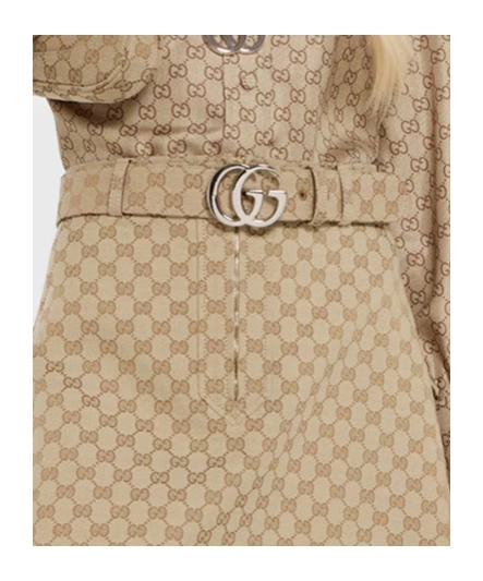 Gucci Marmont Gg Buckle Belt - Sand-colored