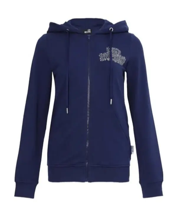 Moschino Long-sleeved Hooded Zip-up Jacket