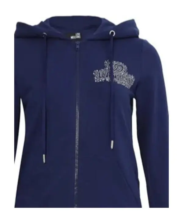Moschino Long-sleeved Hooded Zip-up Jacket
