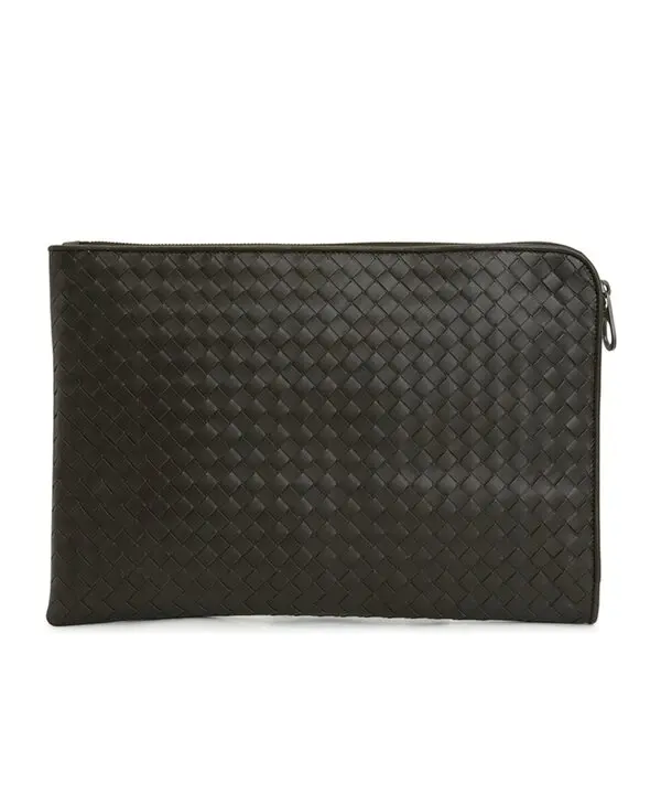 Bottega Veneta Intrecciato Woven Clutch - Black