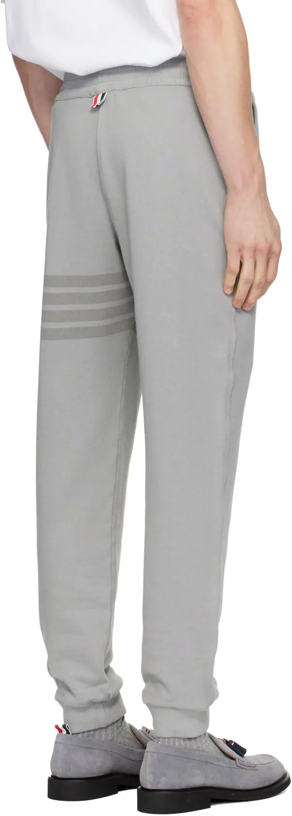 Thom Browne Solid Loopback Overdyed 4-bar Sweatpants - Light Gray