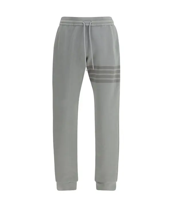Thom Browne Solid Loopback Overdyed 4-bar Sweatpants - Light Gray