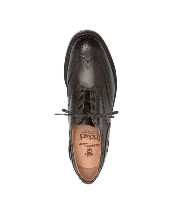 TRICKER'S Wingtip Brogue Derby Shoes - Black