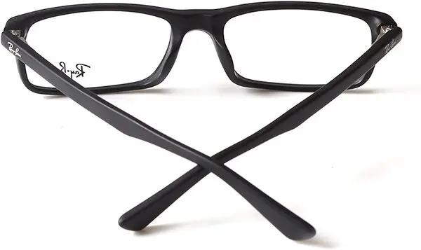 Ray-ban Logo Flat Mirror Eyeglasses - Black