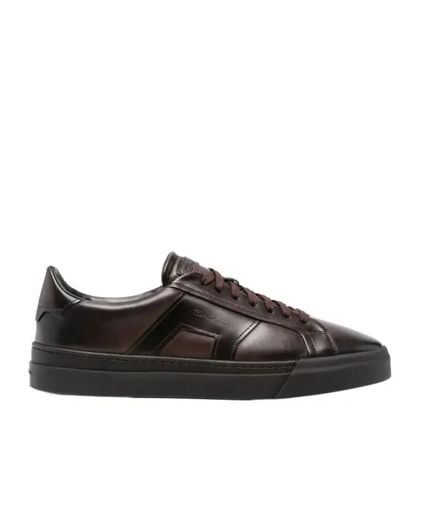 Santoni Lace-up Sneakers With Embossed Logo