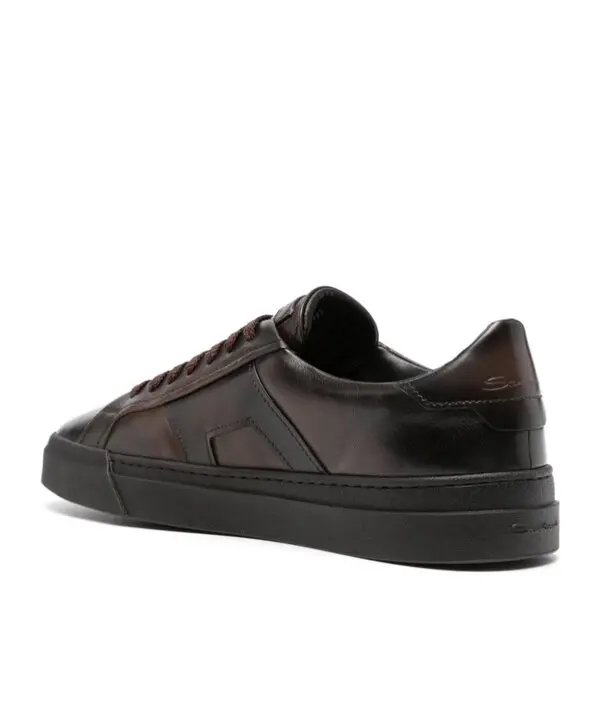 Santoni Lace-up Sneakers With Embossed Logo