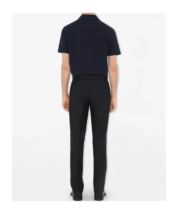 Burberry Logo Embroidered Regular-fit Polo Shirt - Storm Color