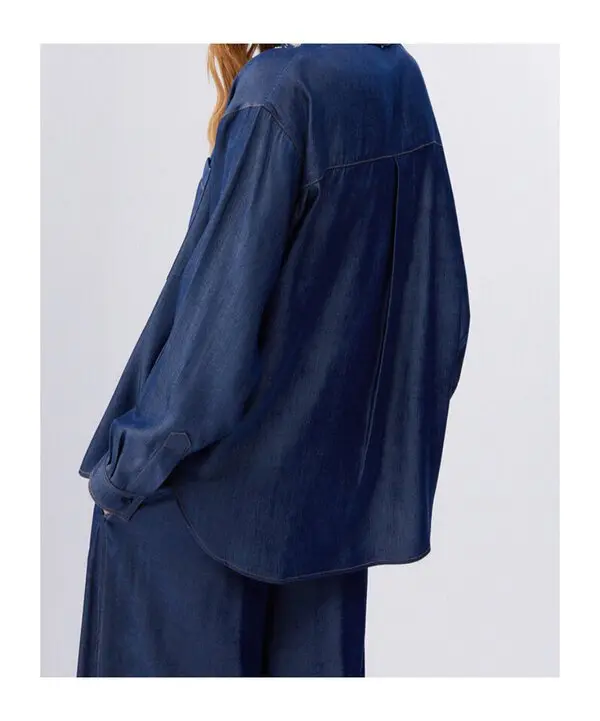 Liu Jo Embellished Collar Denim Shirt