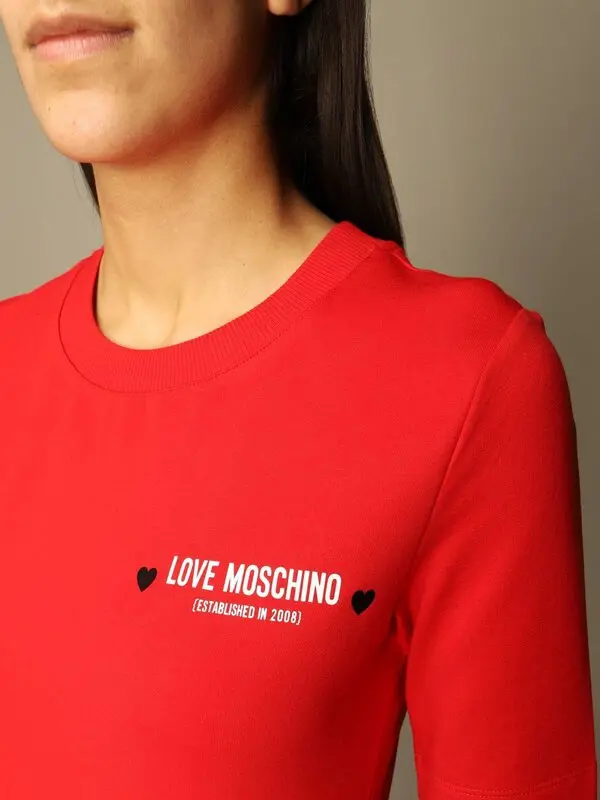 Moschino Logo Printed T-shirt Dress