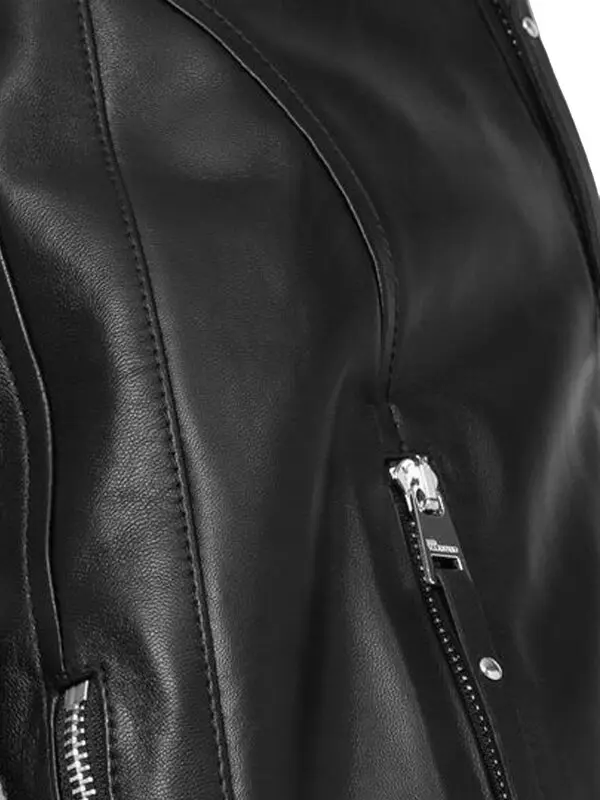 Red Valentino Leather Mini Skirt With Zipper Detail