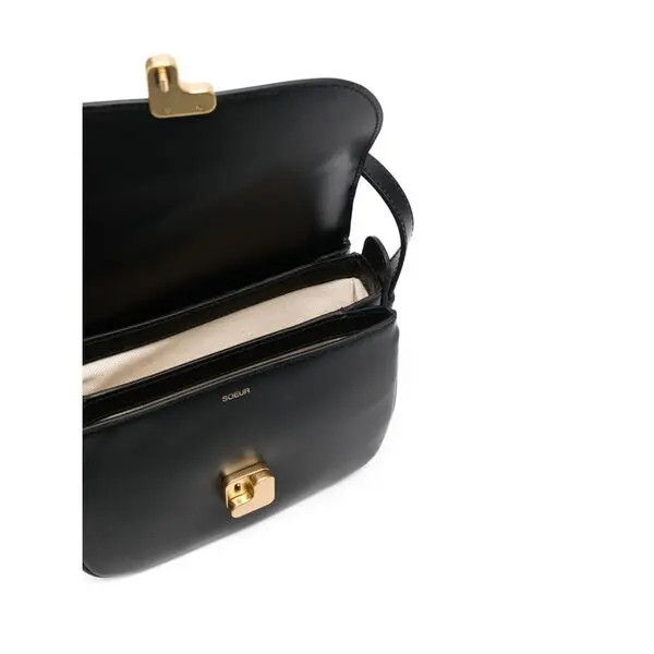 Soeur Flap Shoulder Bag - Black