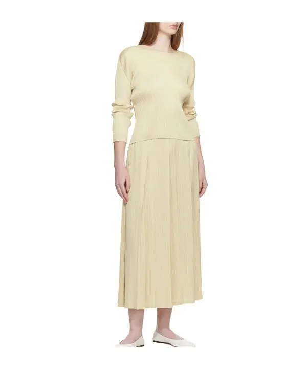Issey Miyake Pleated Midi Skirt