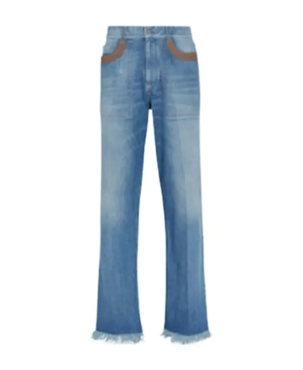 Fendi Logo Patch Denim Jeans