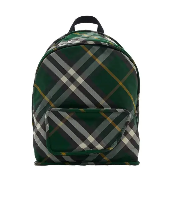 Burberry Vintage Check Zipped Backpack - Black
