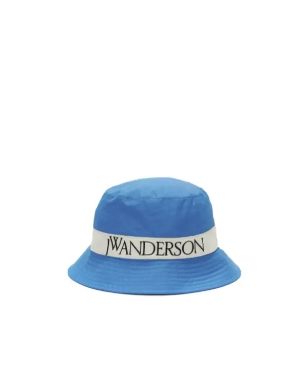 J.W.ANDERSON Jw Anderson Logo Embroidered Wide Brim Bucket Hat - Blue