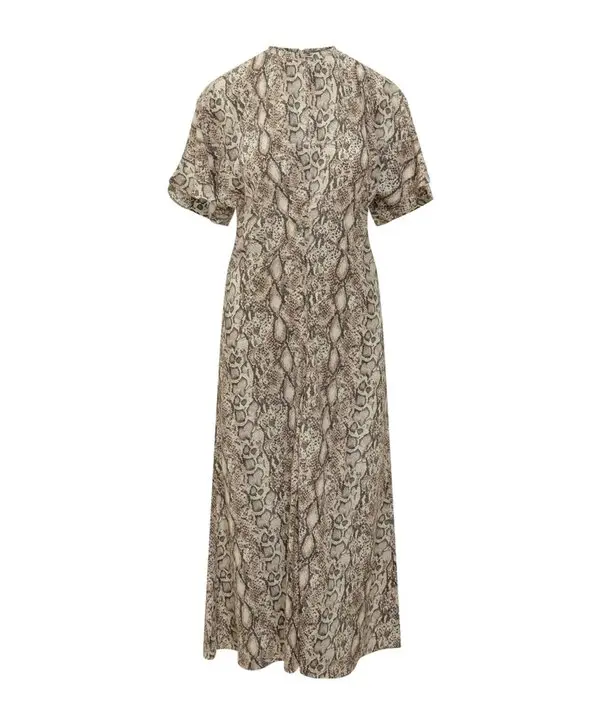 Isabel Marant Étoile Keany Dress Snake Print - Nude