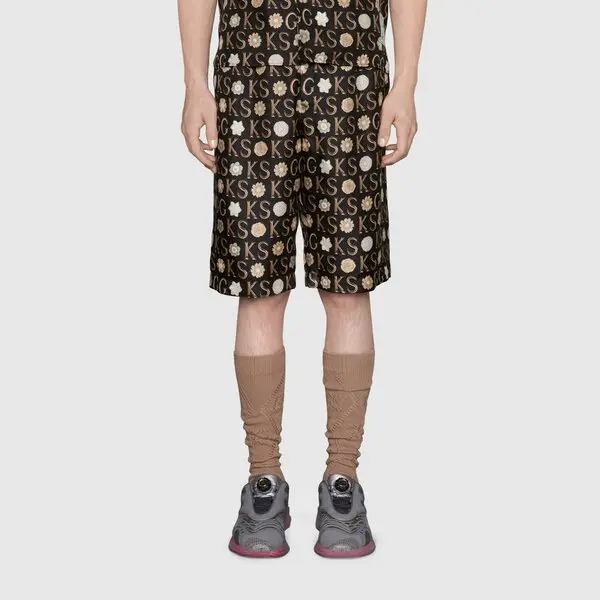 Gucci X Ken Scott Printed Shorts - Black