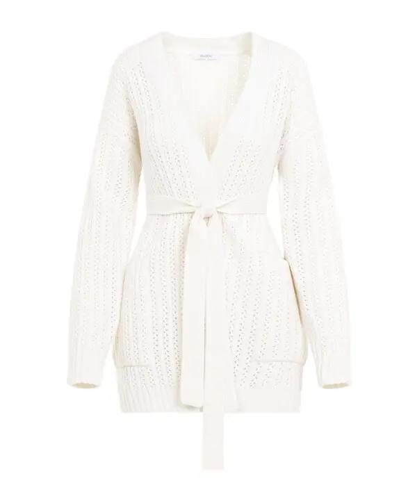Max Mara Balzac Belted V-neck Cardigan - No