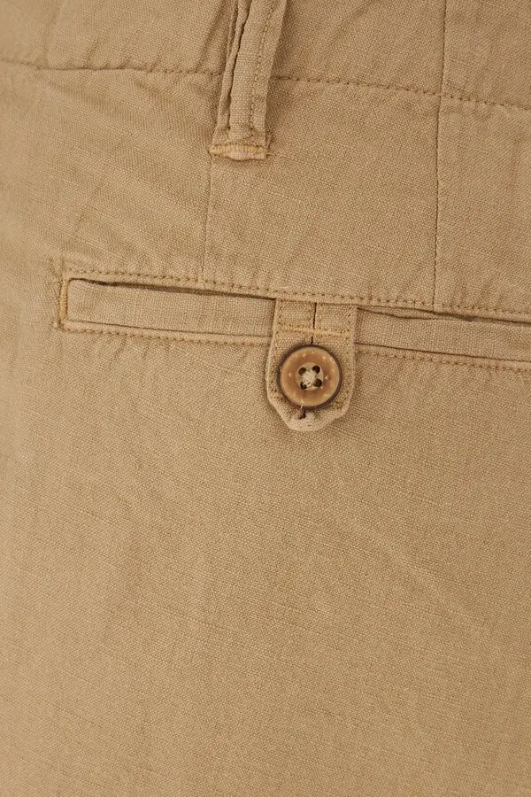Polo Ralph Lauren Cotton-linen Blend Chino Shorts - Beige