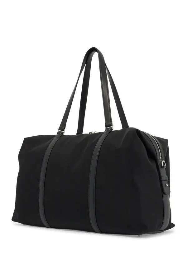 Bally Logo Patch Striped Travel Bag