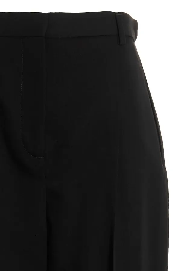 Tory Burch Straight-leg Mid-rise Wool Twill Trousers