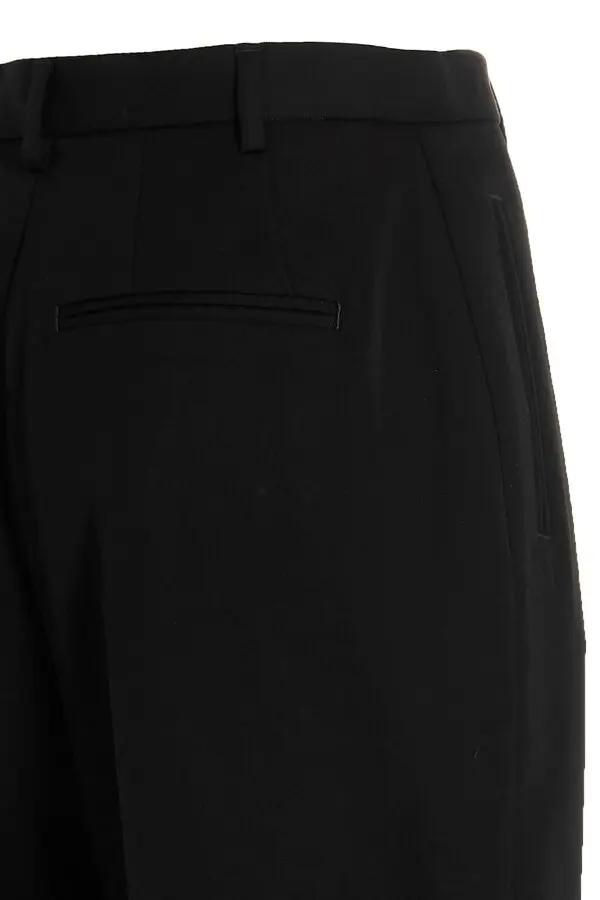 Tory Burch Straight-leg Mid-rise Wool Twill Trousers