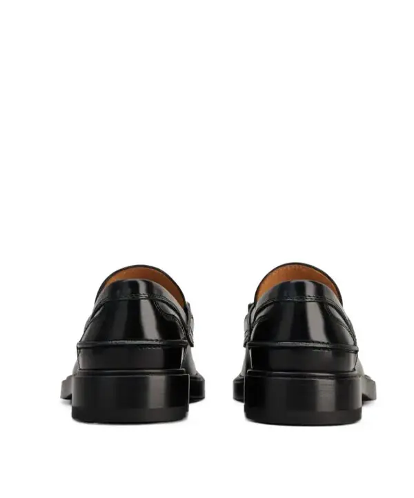TOD'S Logo Plaque Round Toe Loafers
