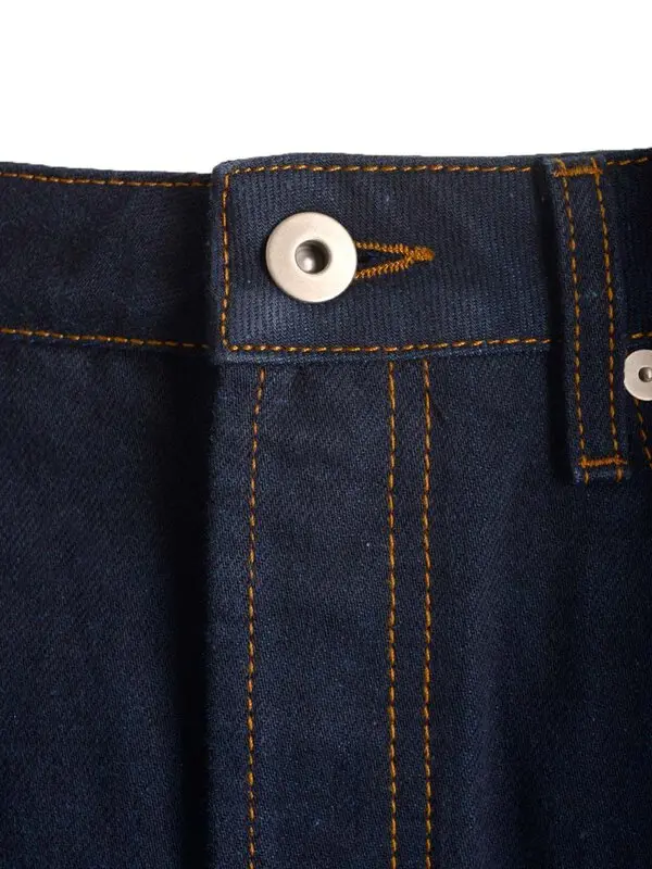Burberry Japanese Rose Printed Denim Mini Skirt - Indigo
